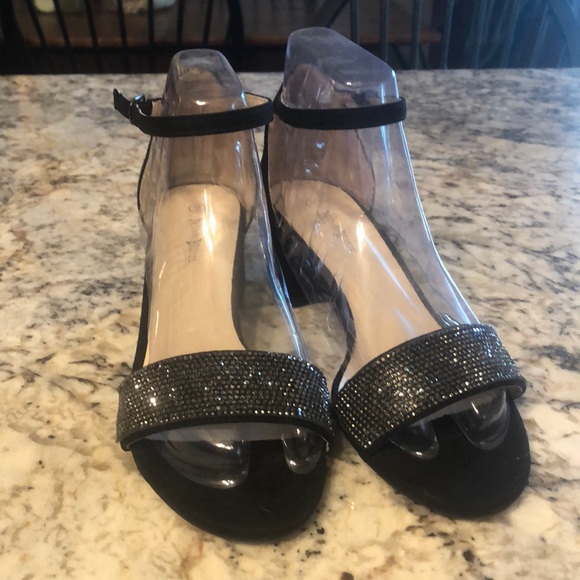 Nature Breeze | Shoes | Pre Owned Black Faux Suede Heels 9 | Poshmark